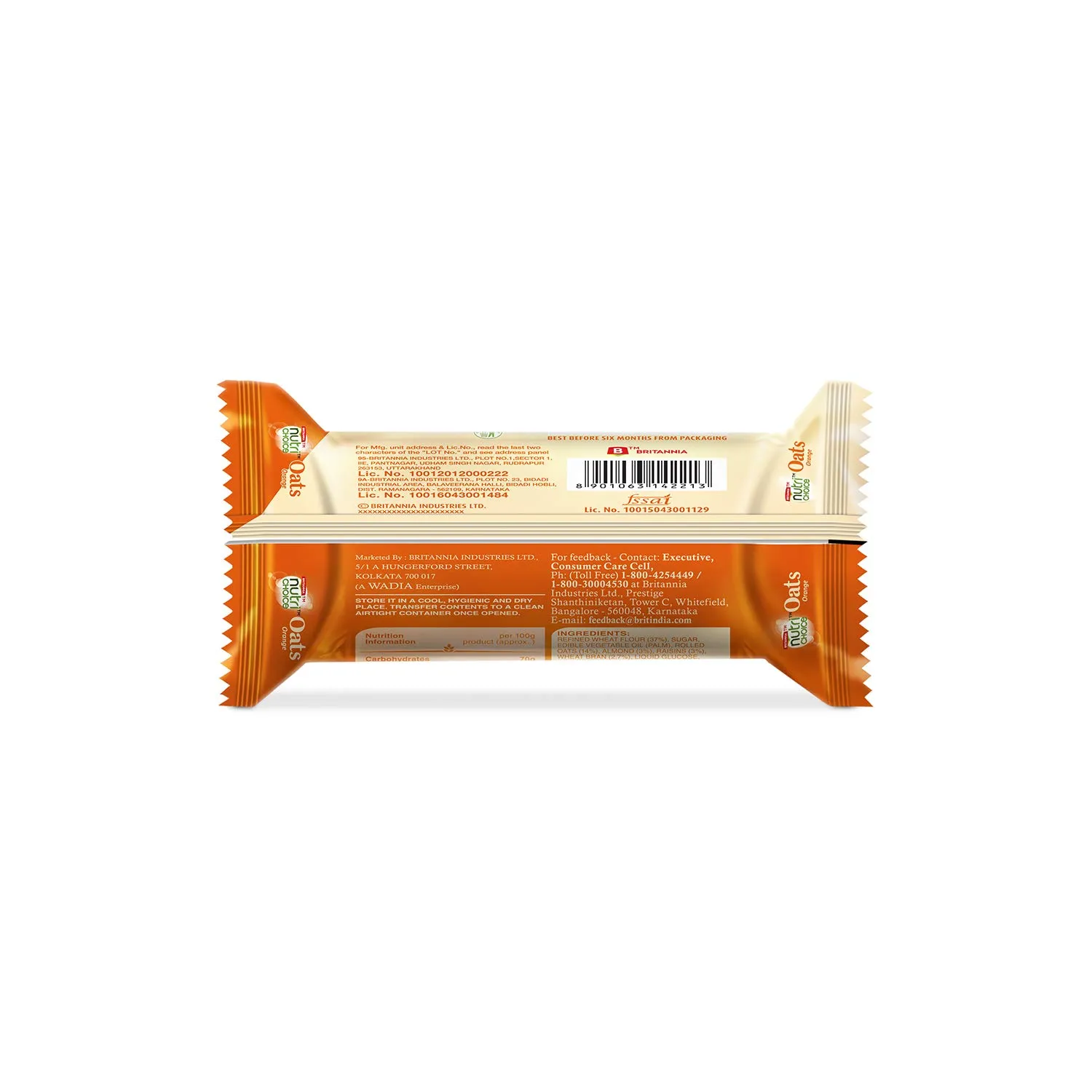 Buy Britannia Nutri Choice Oats Orange Cookies 450g Online | South ...